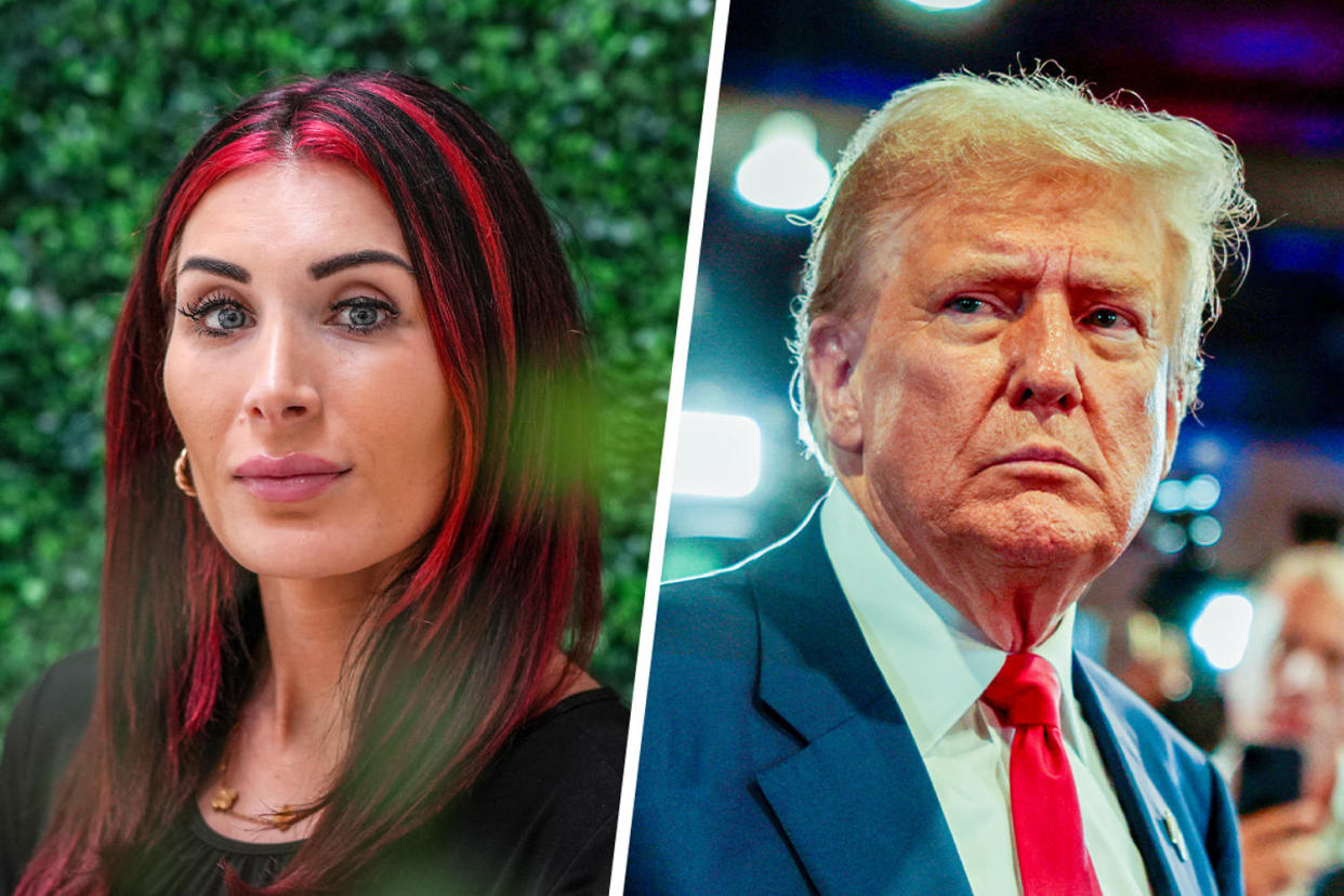 Crazy MAGA Laura Loomer Hangs On Trump's Arm In Public. He's A Sleaze ...